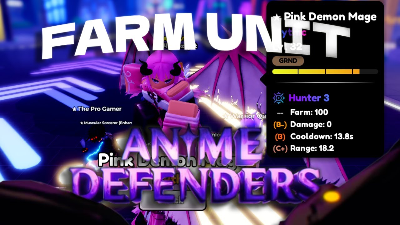 Pink demon witch EVO | FARM & SLOW | Anime Defenders | Roblox - YouTube