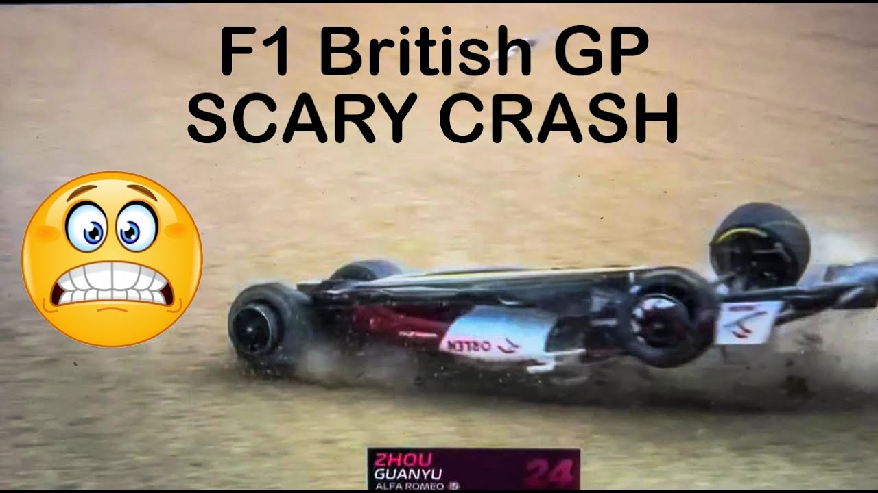 SCARY F1 CRASH Zhou Guanyu British GP 2022 #BritishGP #F1 - YouTube