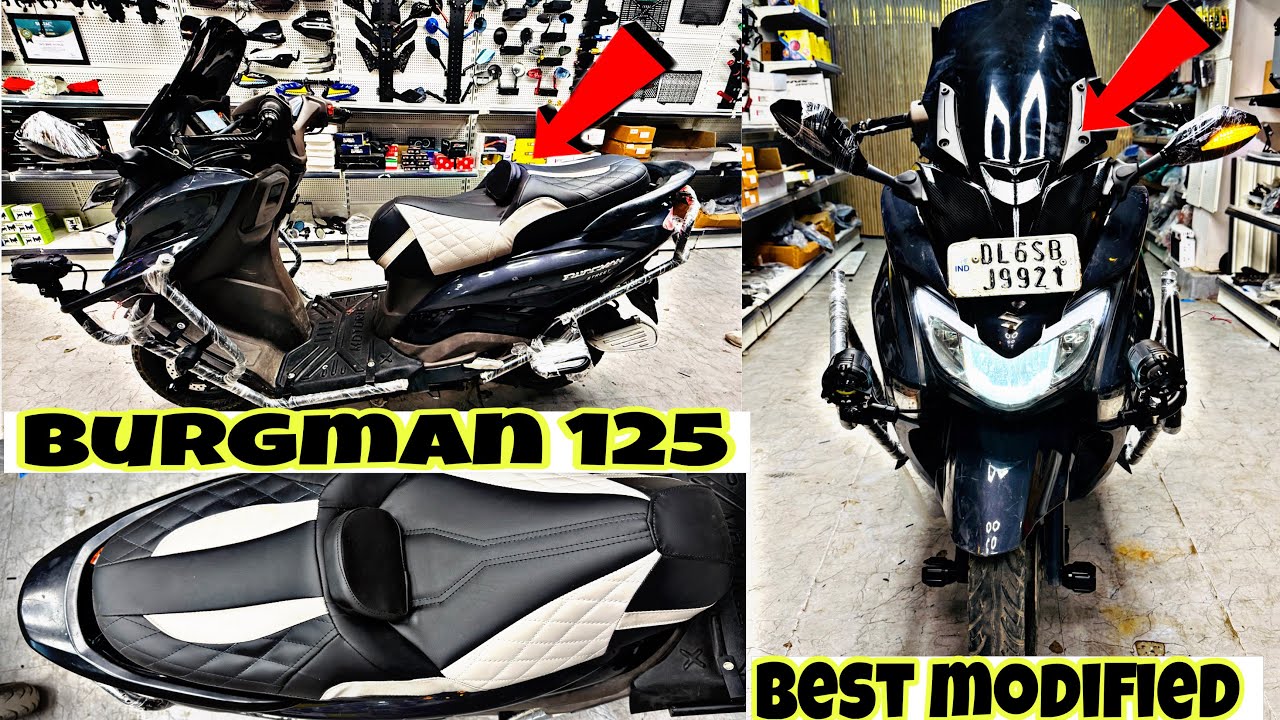 Burgman Street 125 modified Shandaar modification | burgman 125 safety ...