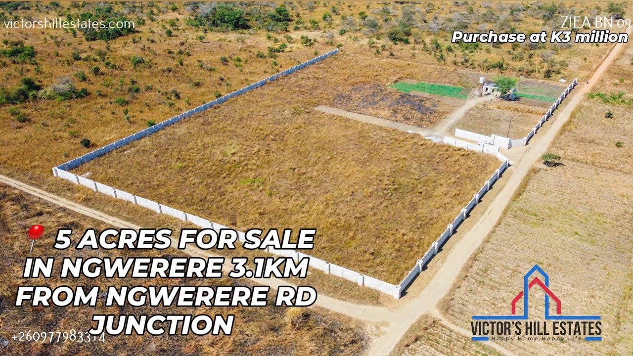 📍 5 ACRE FENCED LOT FOR SALE IN NGWERERE 3.1KM FROM TAR NEAR THE RAIL ...