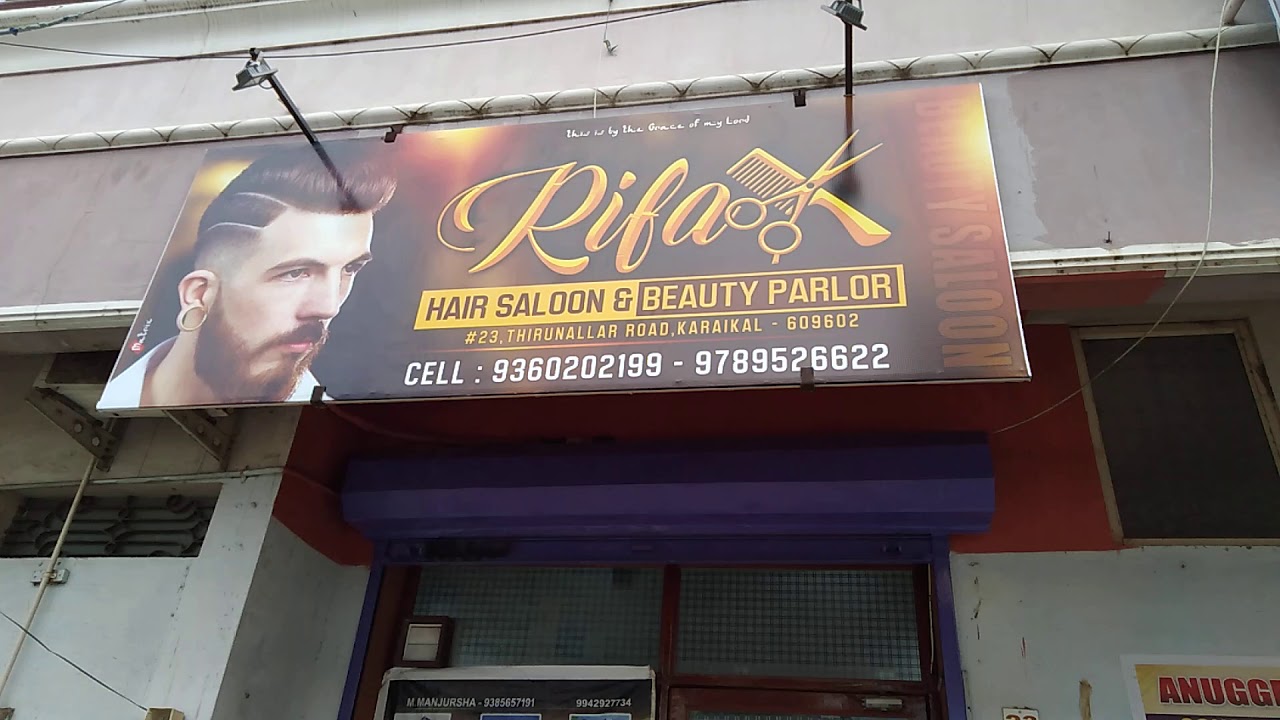 Men's beauty parlour decor work(1) - YouTube