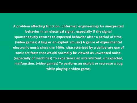 what is the meaning of glitch. - YouTube