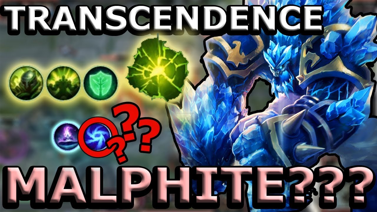 WHAT'S TRANSCENDENCE?! NEW RUNES MALPHITE IS ABSURD! NEW MALPHITE TOP ...