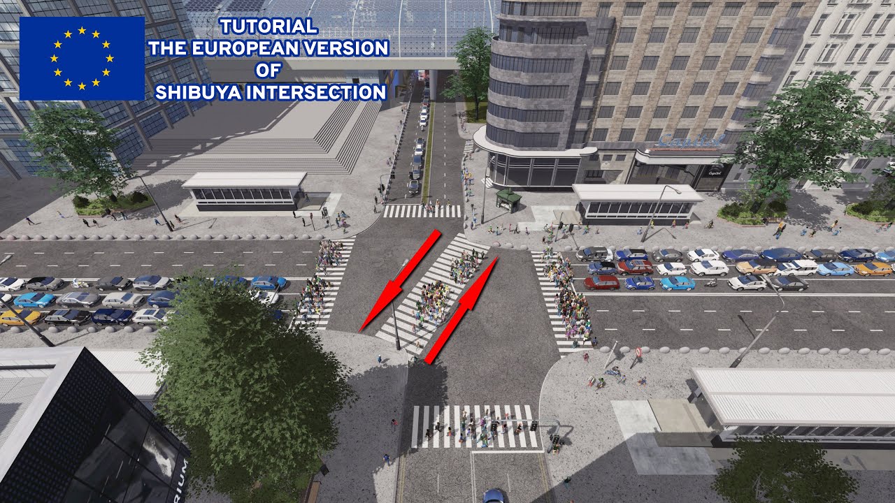 How to make a Diagonal Crossing to work | Shibuya Intersection but ...