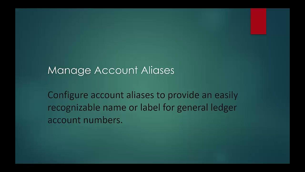 Manage Account Aliases - YouTube