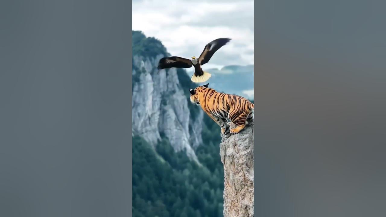 Tiger vs Eagle! Epic Battle in the Wild! 🐅🦅🔥#shorts #trending - YouTube