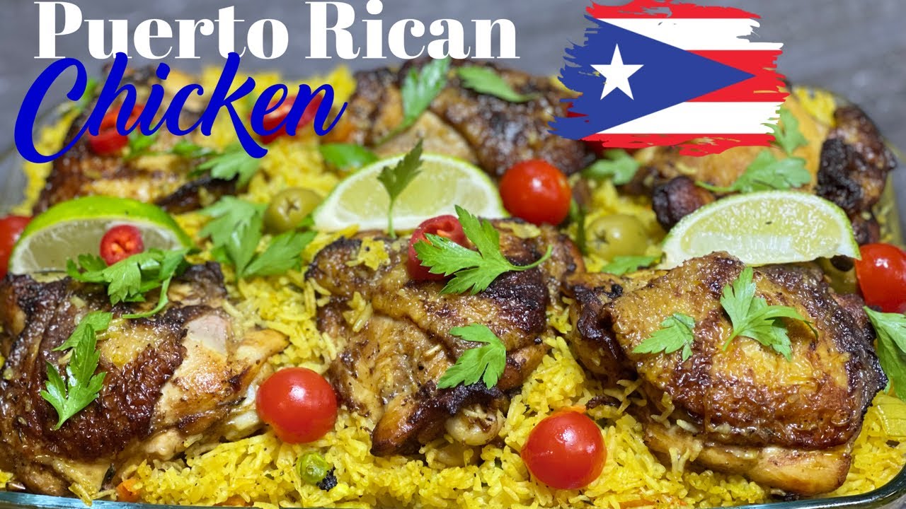 Puerto Rican style chicken collaboration with @talldadtinykitchen - YouTube