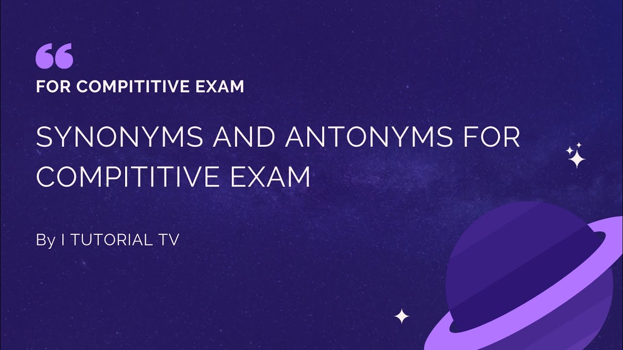 Synonyms and antonyms। synonyms and antonyms knowledge। synonyms and ...