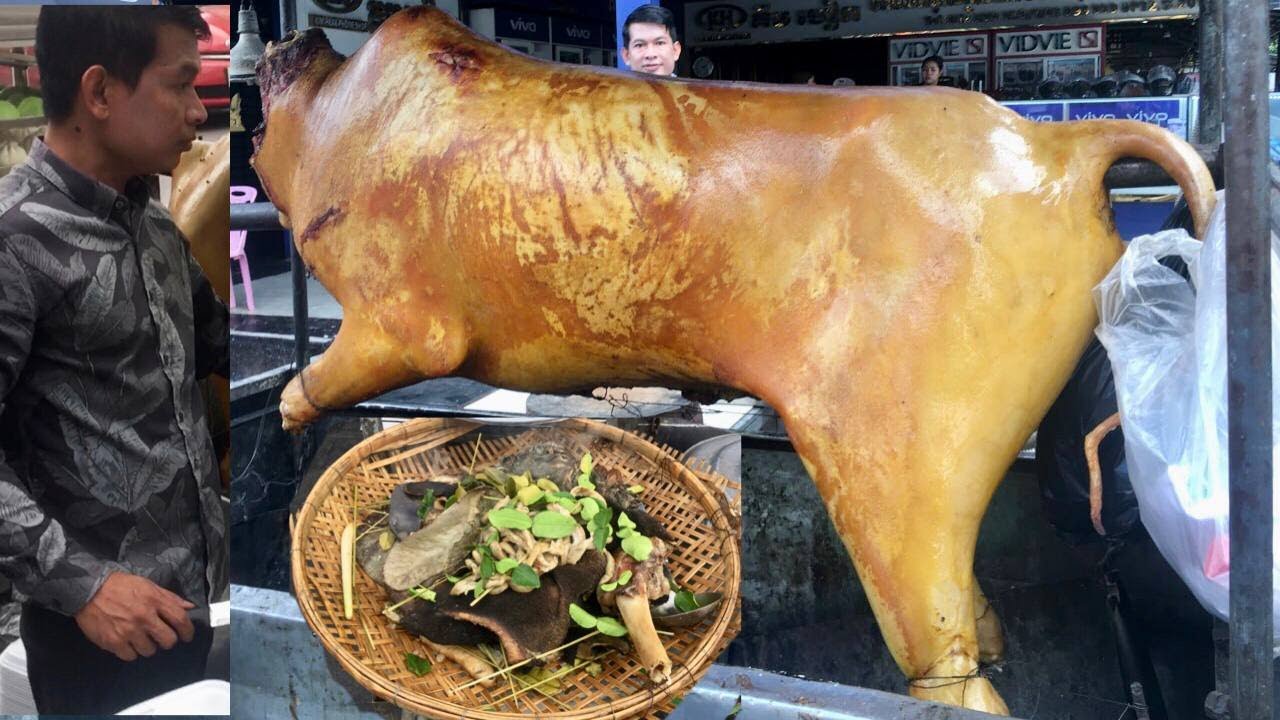 Amazing! Roasted Whole Cow With Delicious Sauce & Vegetables - Greatest ...