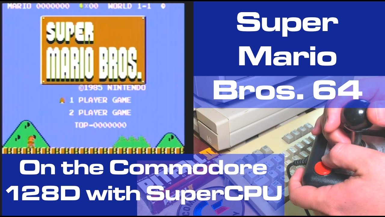 Super Mario Bros. on the Commodore 64/128D with SuperCPU - YouTube