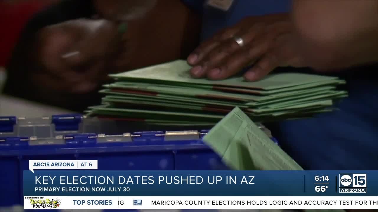 Key election dates pushed up in Arizona - YouTube