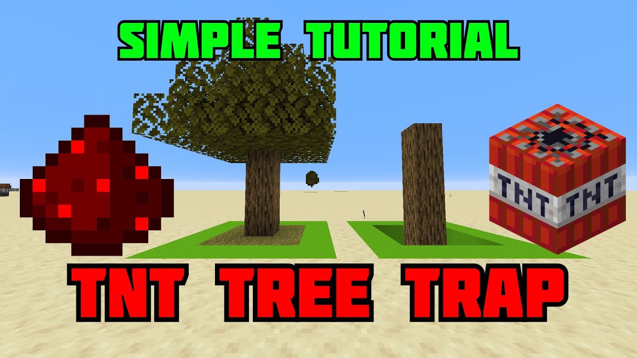 Minecraft 1.15 simple TNT tree trap tutorial! - YouTube