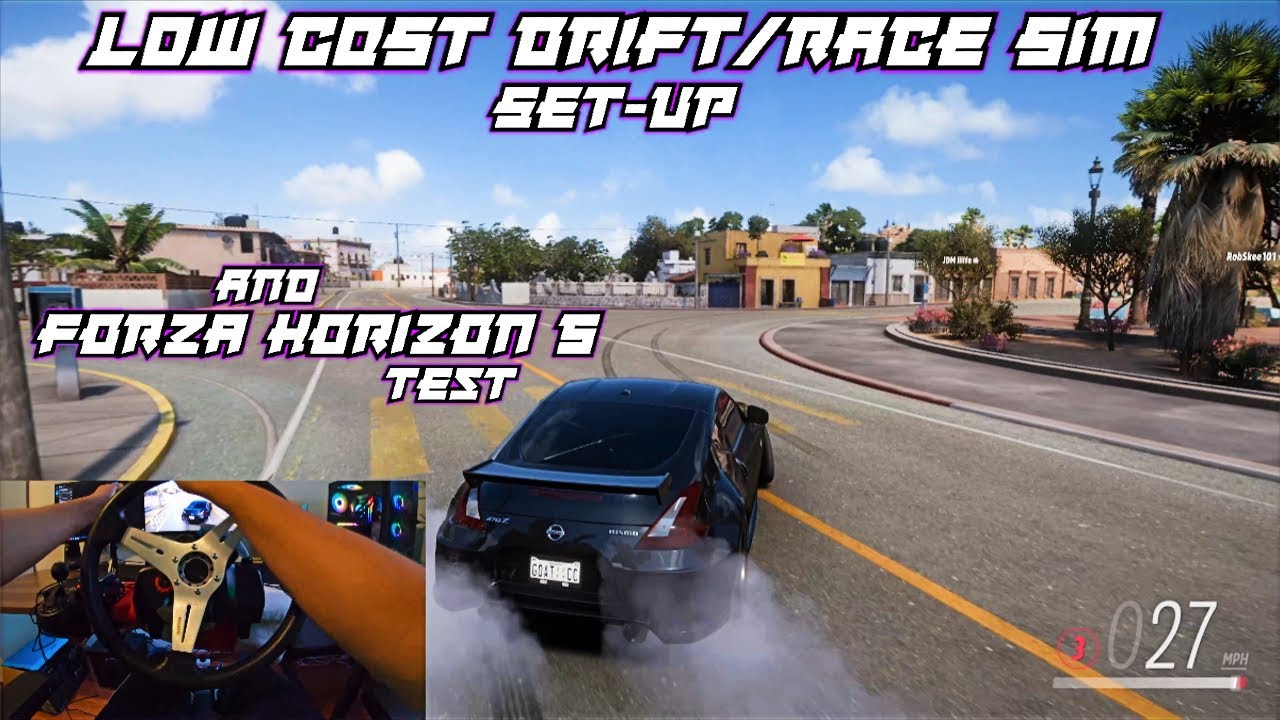 Low Cost Drift/Race Sim Set-Up & Forza Wheel Cam Gameplay/Test (FH5 ...