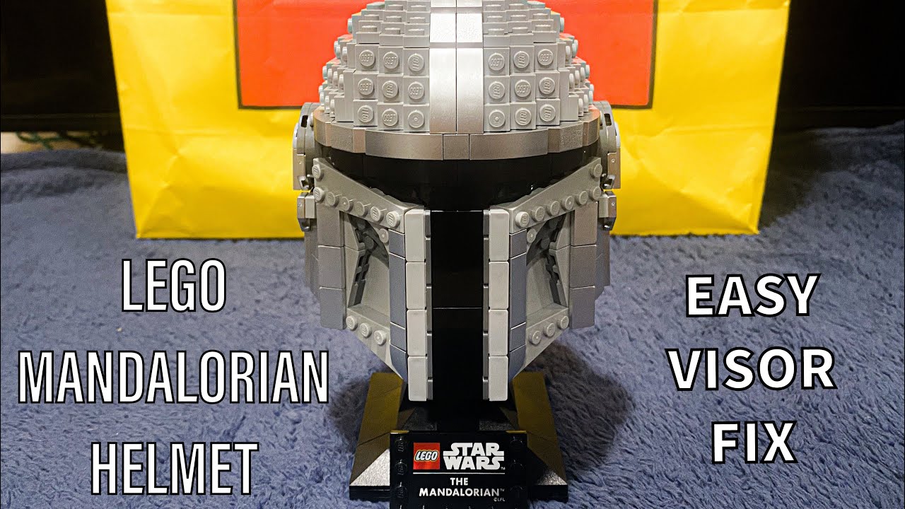 Lego Mandalorian Helmet Visor Modification | Lego Star Wars 75328 Easy ...