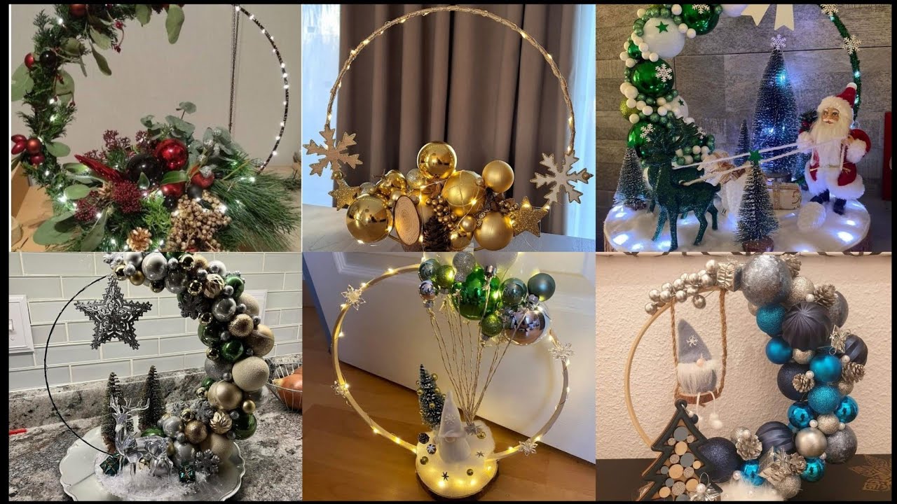 Best hoop Christmas centerpieces decoration ideas - YouTube