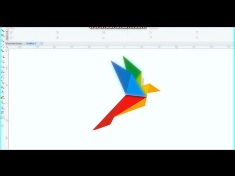Origami Bird Logo Design with Corel Draw X7 - YouTube