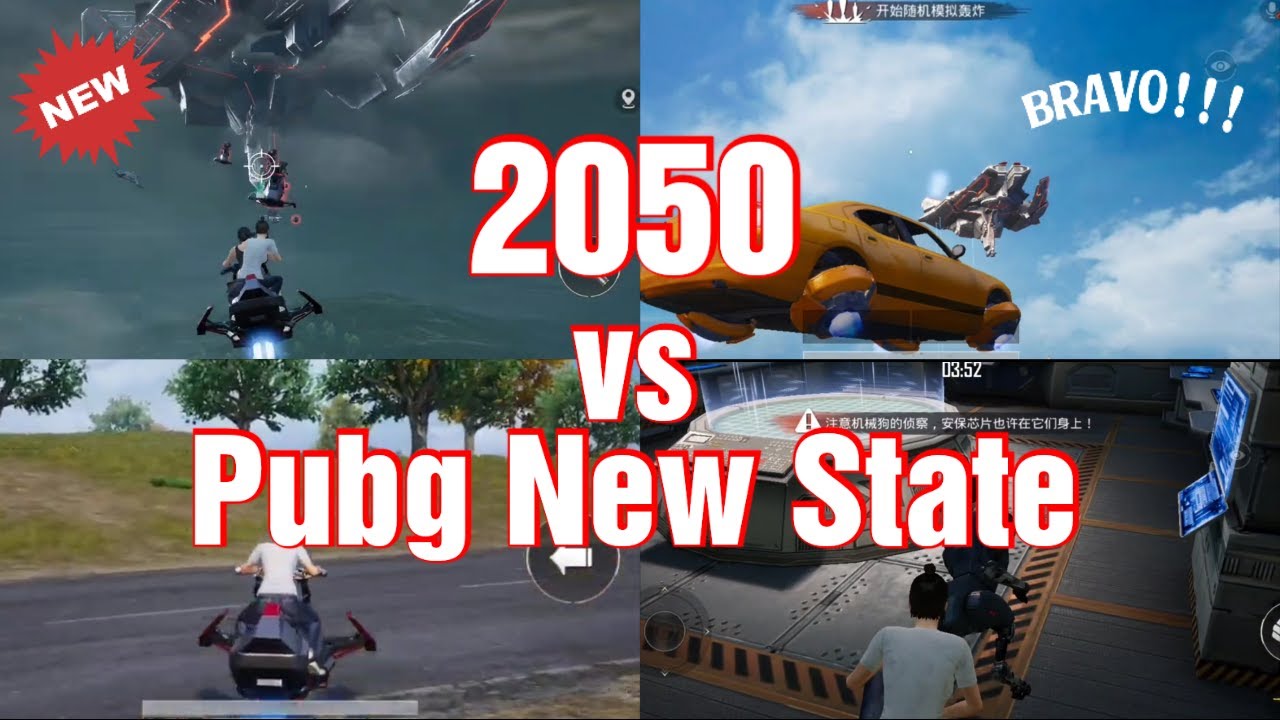 PUBG MOBILE 2050 FUTURISTIC MODE | ALIENSHIP | FLYING VEHICLE | ROBOT ...