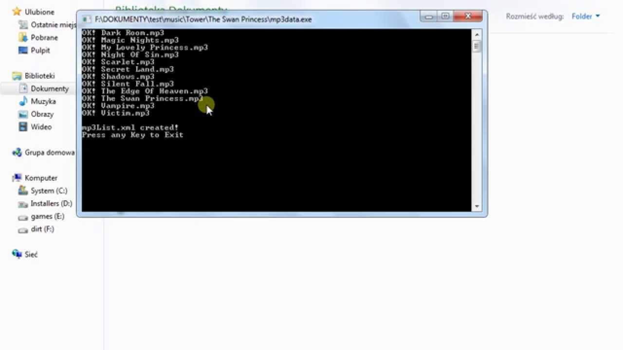 Simple MP3 Data Builder - one click to create XML with information ...