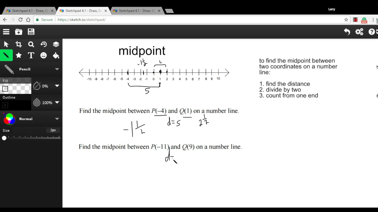 Distance and Midpoint on the Number Line - YouTube