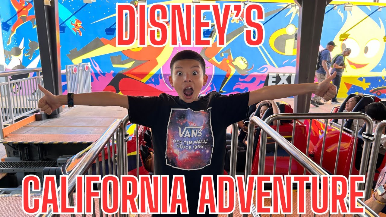 Disney's California Adventure. Riding the Incredicoaster for the first ...