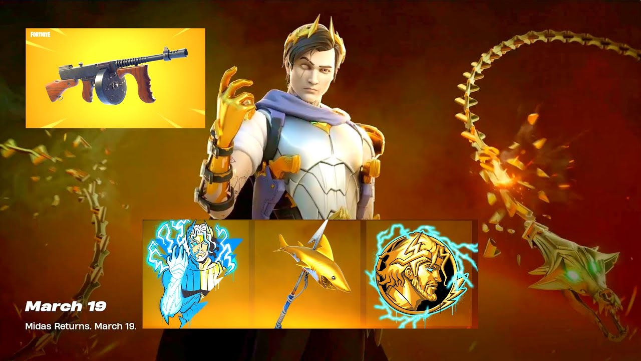 New update in fortnite MIDAS is back (Hades Update) - YouTube