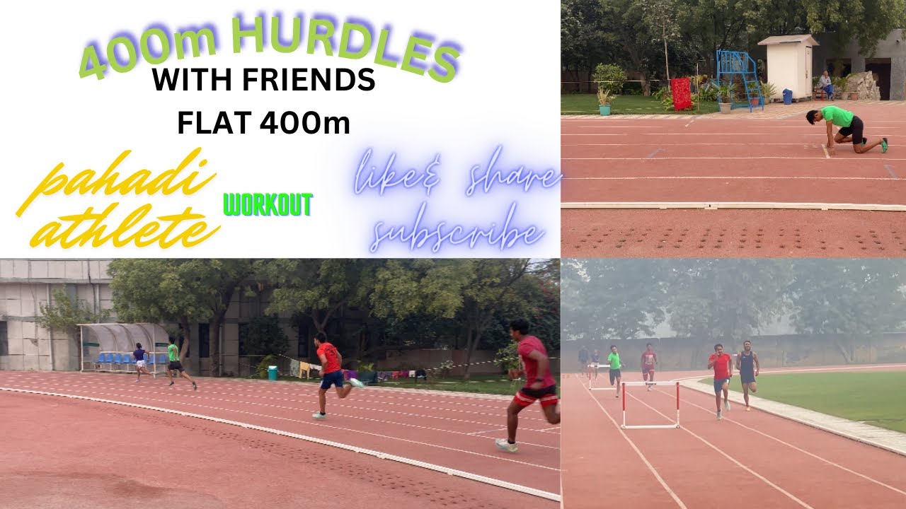 400m hurdles repetitions with friends // must watch and subscribe for ...