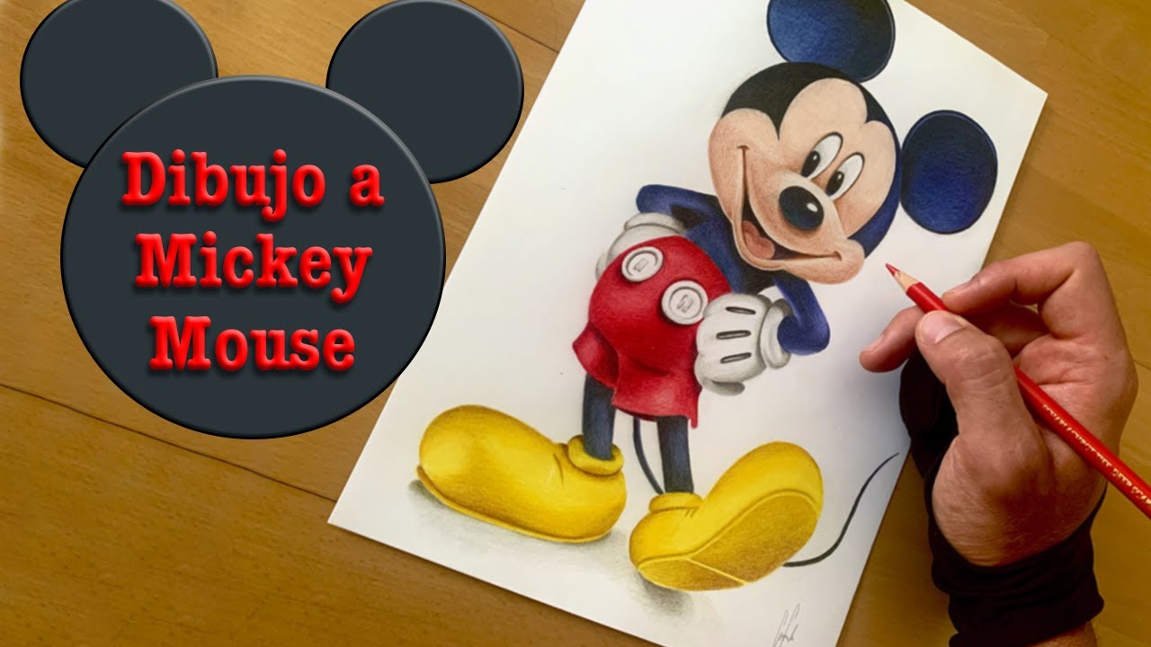 Cómo dibujar a mickey mouse realista paso a paso - YouTube