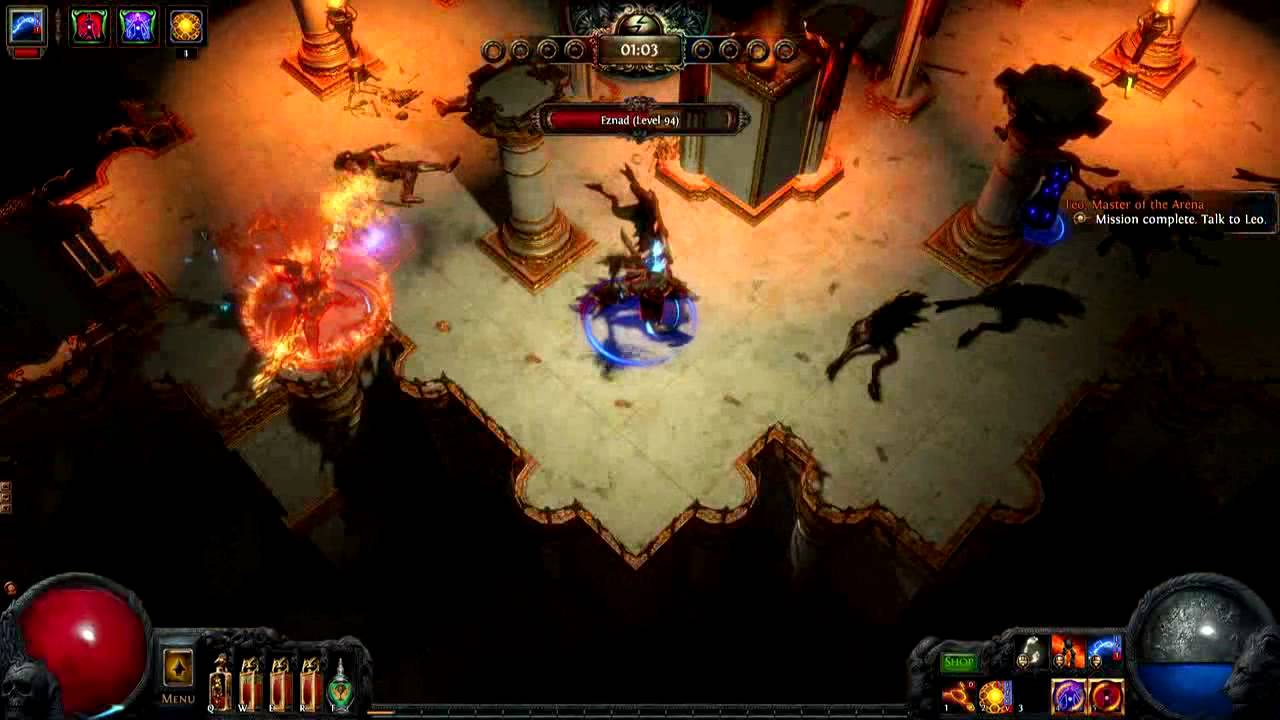 Path of Exile 2.0.5 - High lvl PvP, 91 lvl Fire Templar vs fire spell ...