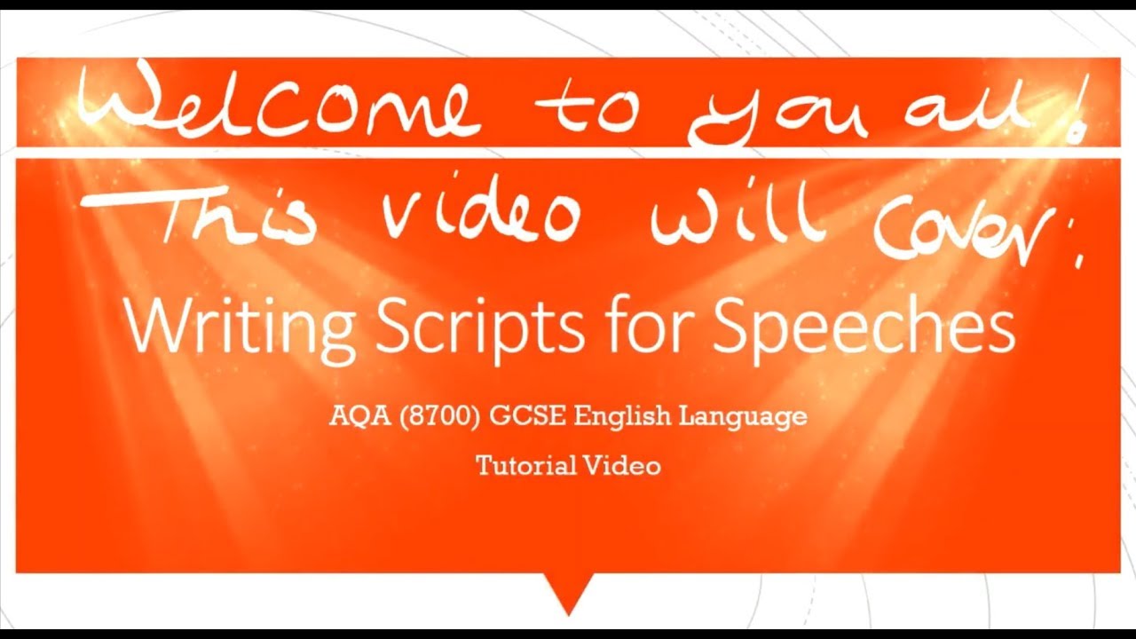 AQA GCSE English Language Paper 2 Question 5 - Speeches - YouTube