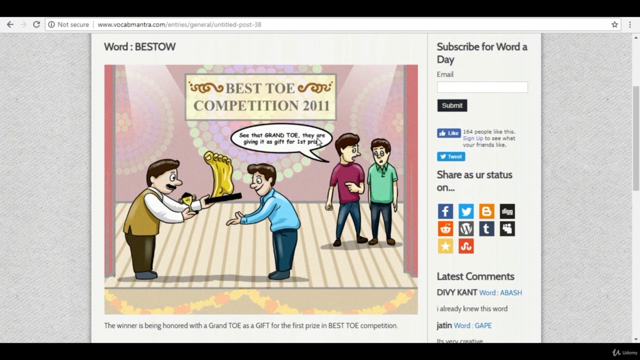 BESTOW 1 Word PC1 - Praise Compliment | English Vocabulary 70 words in ...