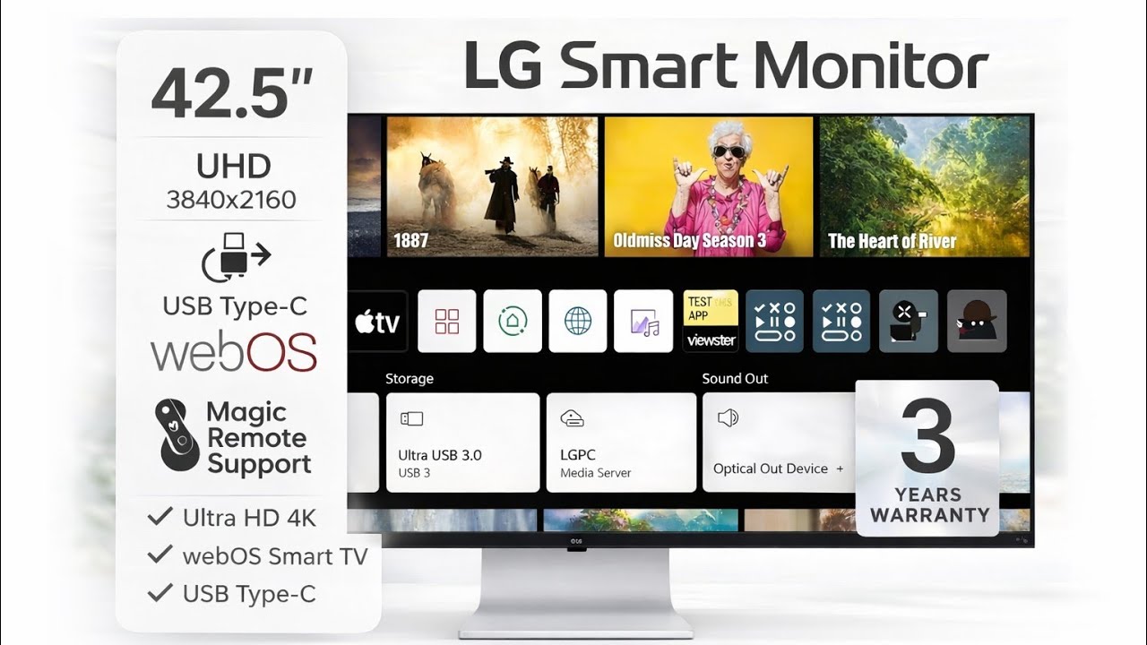 LG 43SQ700S Unboxing & First Look | 43-Inch 4K Smart Monitor 🔥 2026 ...