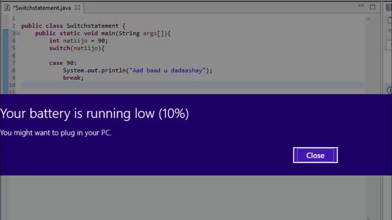 Lesson 13 Switch Statement JAVA Prog - Sahalsoftware - YouTube
