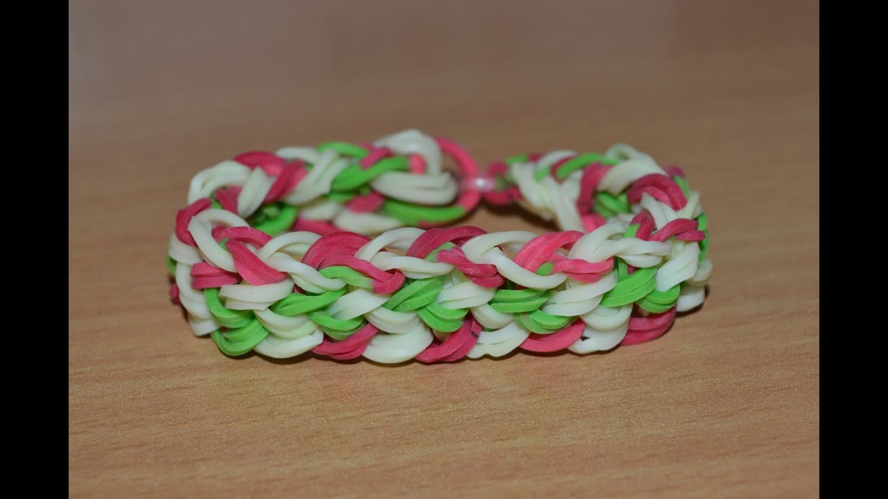 How to Make a Double Link Net Rubber Band Bracelet - Steps Instruction ...