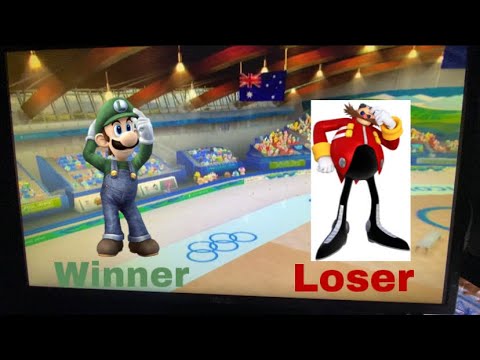 Mario And Sonic At The Olympic Winter Games Dr Eggman Loses To Luigi In ...