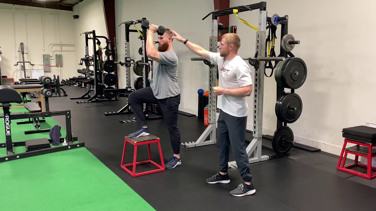 1 DB/KB Waiters Position Box Step up - YouTube