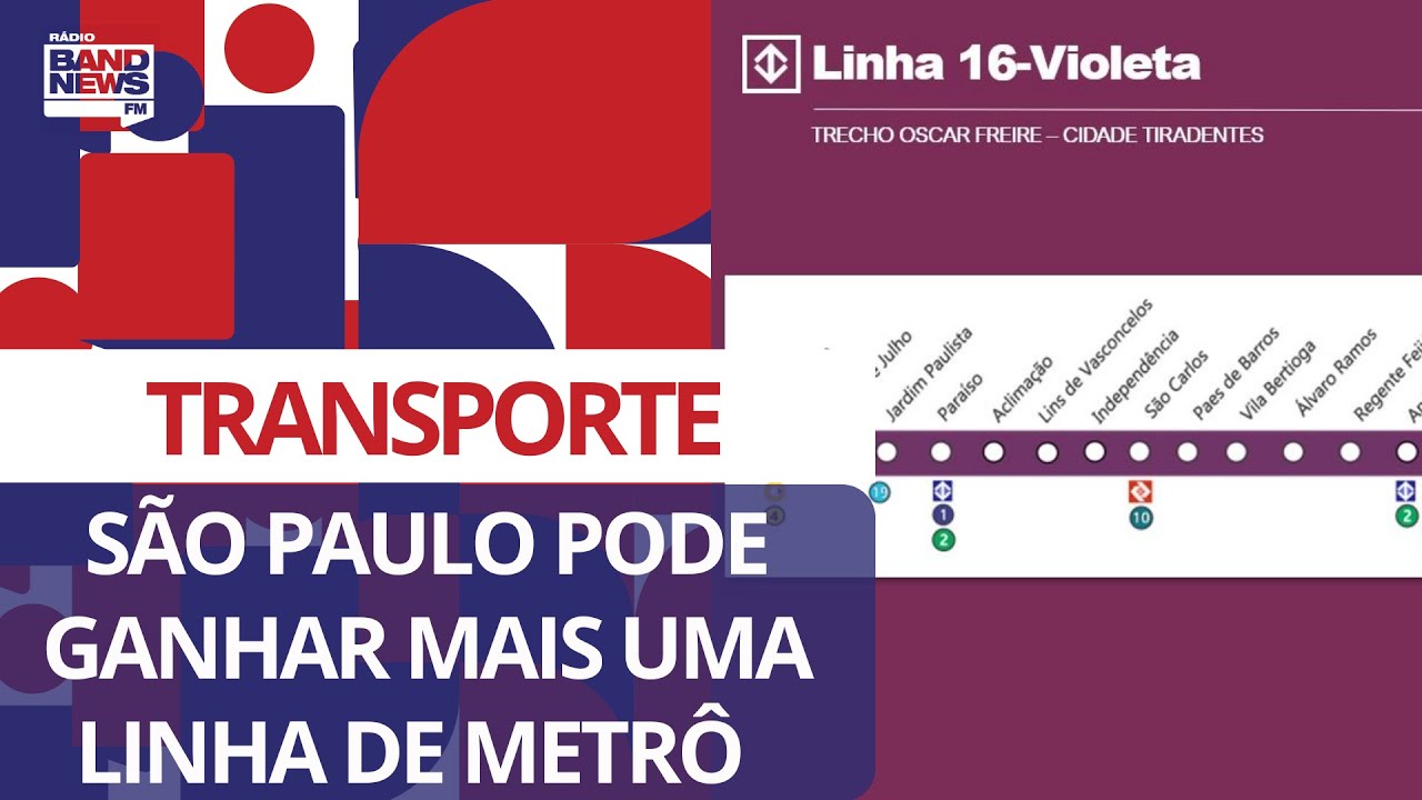 São Paulo pode ganhar mais uma linha de metrô: linha 16 violeta do ...