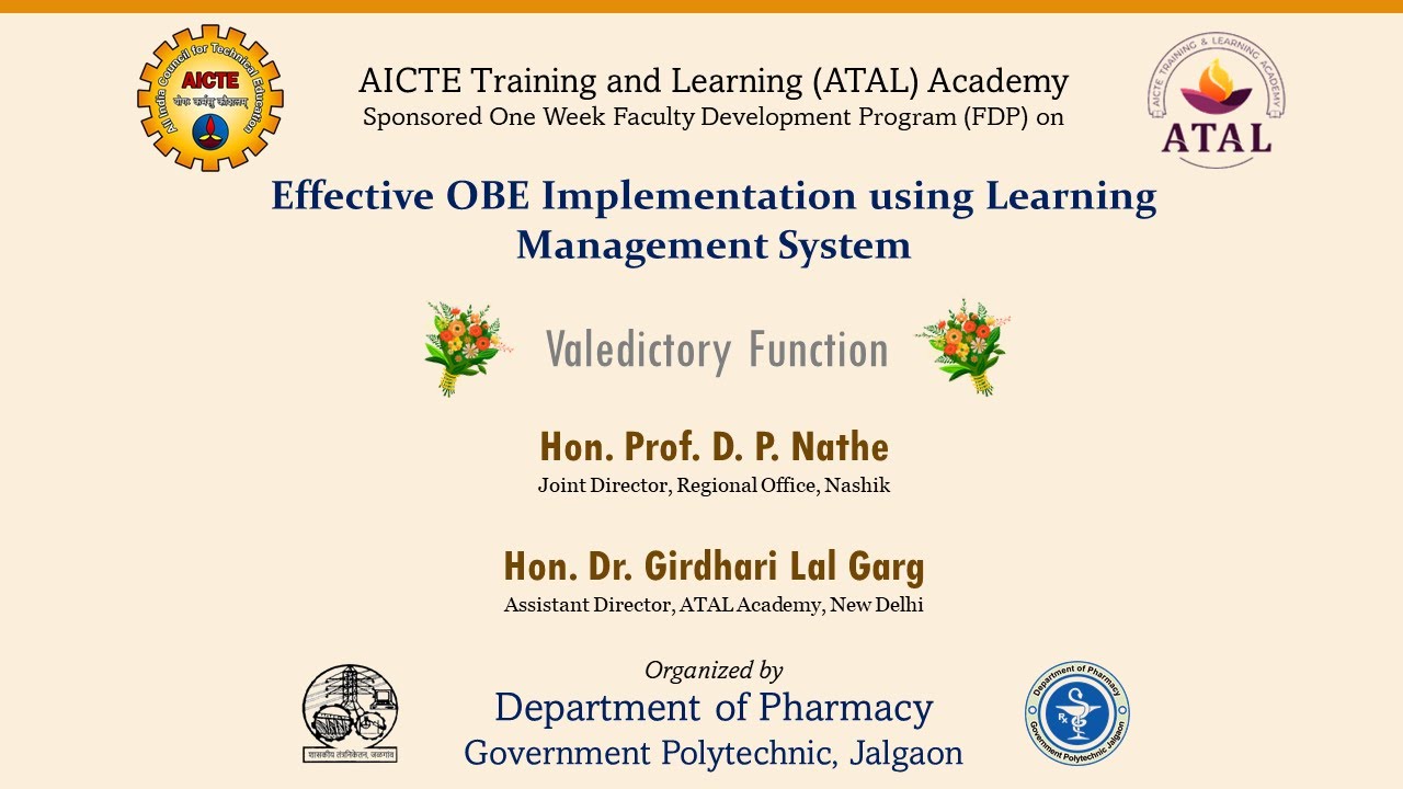 Valedictory Function of ATAL FDP - YouTube
