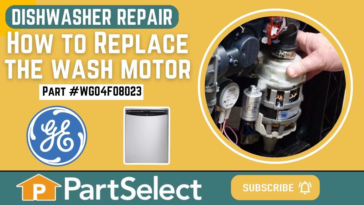 GE Dishwasher Repair - How to Replace the Wash Motor (GE Part ...