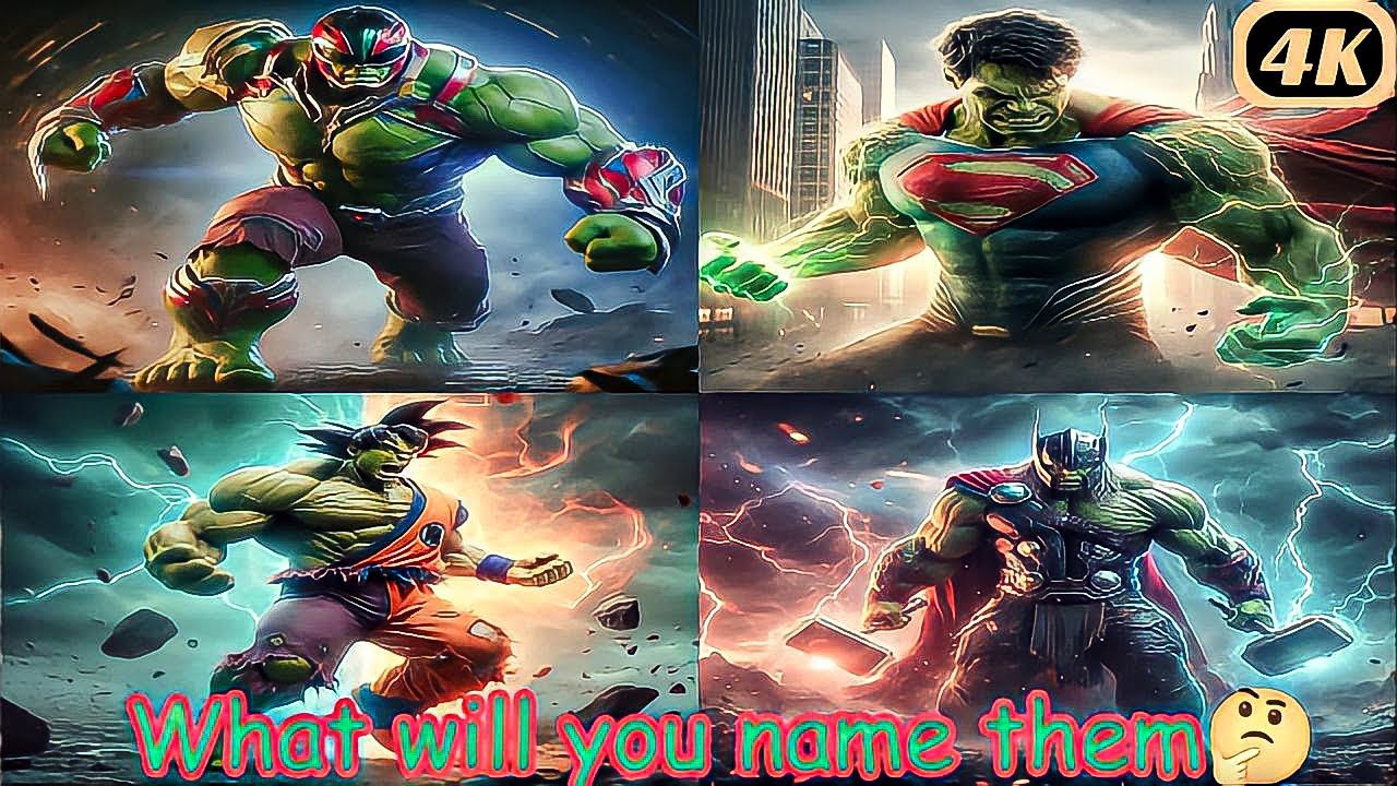 AI hulk transformation 😱|mind blowing superhero remix|cool moments🥶 ...
