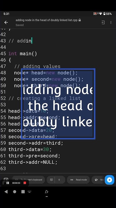 Adding Node In The Head Of Doubly Linked List Programming Shorts Youtube C Youtube