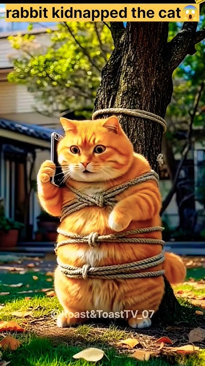 Rabbit kidnapped the cat 😱 ai animation story #shorts #ai #cat - YouTube