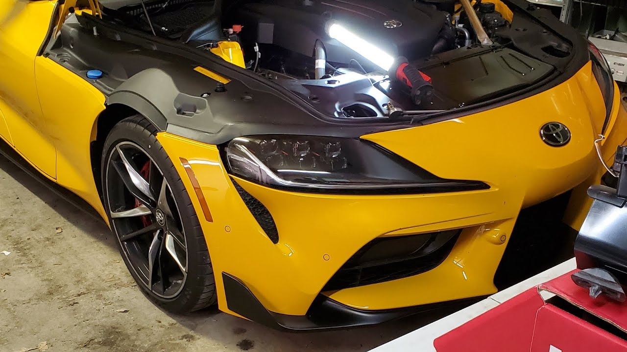 2021 Toyota Supra Injen Cold Air Intake Install - YouTube