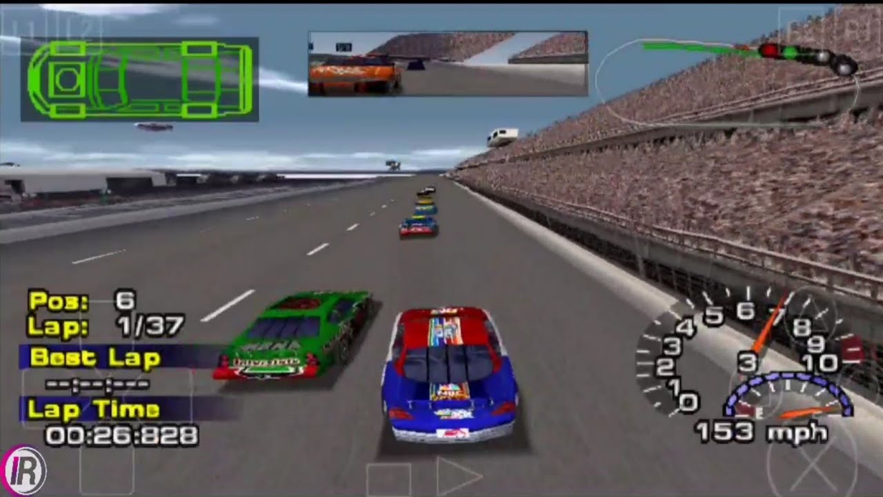 Nascar Thunder 2004 PS1 - Darlington 25/36 - YouTube