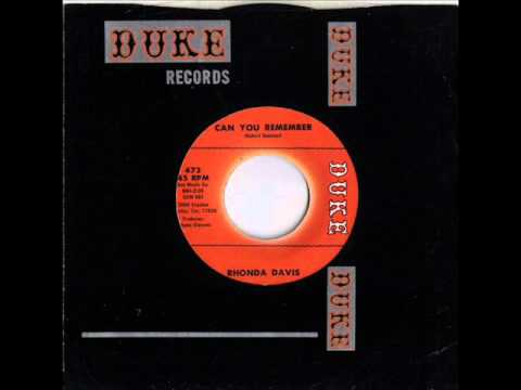 Rhonda Davis Can You Remember - YouTube