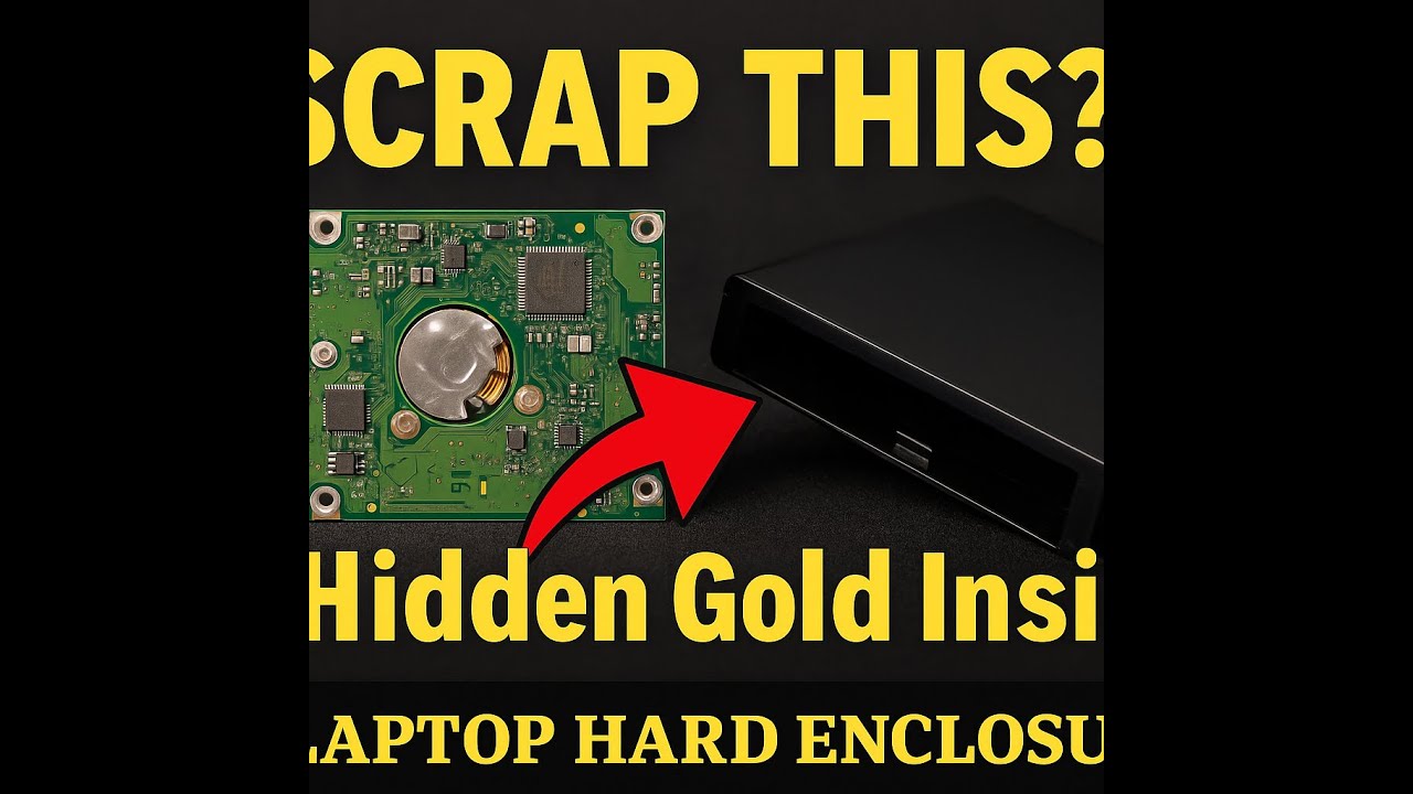 Scrapping a Laptop Hard Drive Enclosure for Precious metals, Gold ...