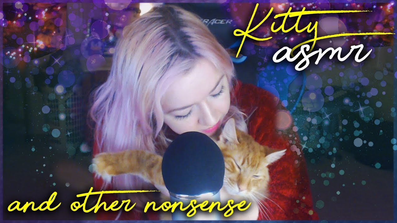 ASMR Kitty Light singing, purring, scratches, blowing gently, silly ...