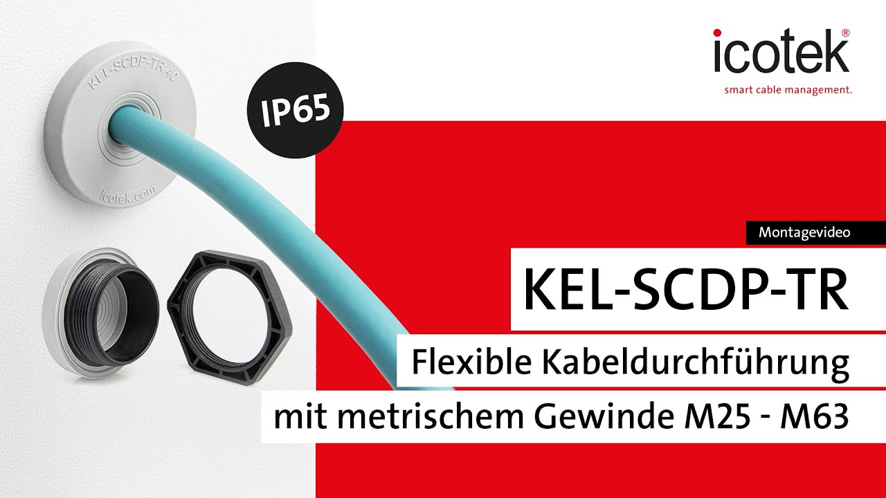 Flexible Kabeldurchführung mit metrischem Gewinde M25-M63 | KEL-SCDP-TR ...