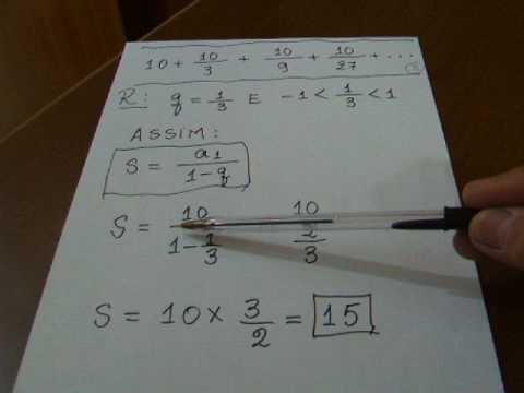 PG - EXERCÍCIO EXPLICANDO A SOMA DA PG INFINITA - YouTube
