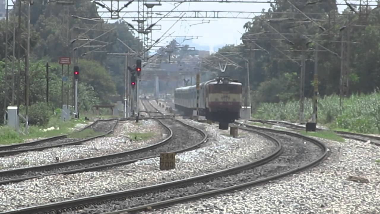12007 Chennai - Mysore Shatabdi Express with AJJ WAM-4 !! - YouTube