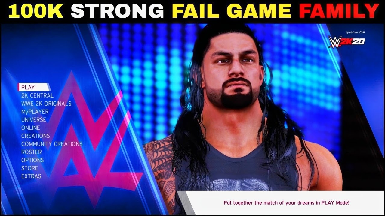 WWE 2K20 100k SPECIAL LIVE Stream || 🔥 100K Strong FAILGAME Family 🔥 ...